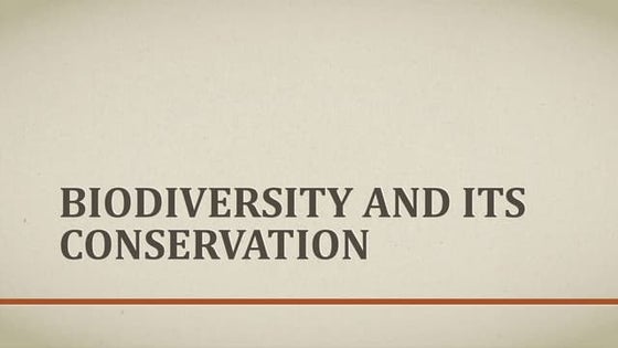 Biodiversity | PPTX | Biological Sciences | Science