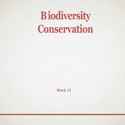 Biodiversity & Conservation | PPT
