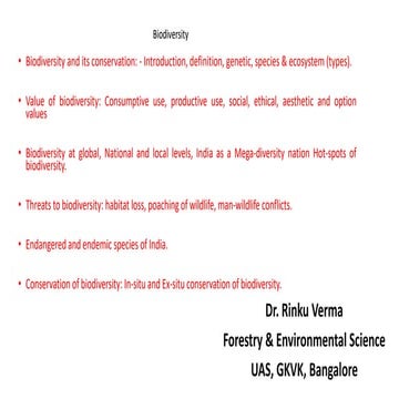 Ch 15 - Biodiversity and Conservation || Class 12 || | PPTX