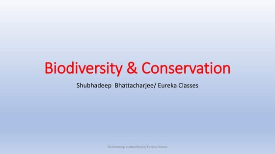 Biodiversity crisis_Slides.pdf conservation biology | PPT