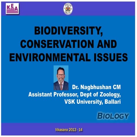 Biodiversity, conservation & environmental issues | PPTX