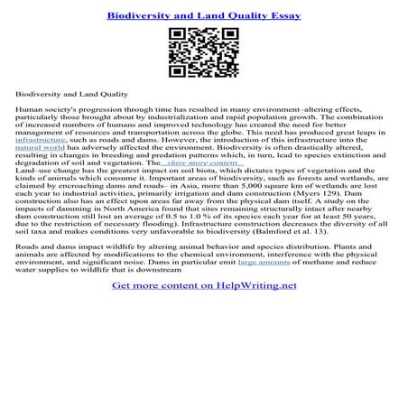 Biodiversity Essay Writing | PDF