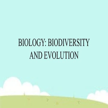 Biodiversity & Evolution.powerpoint presentation | PPTX