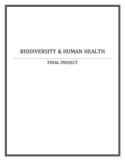 Biodiversity and the healthy society | PPTX