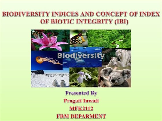 biodiversity indices | PPTX