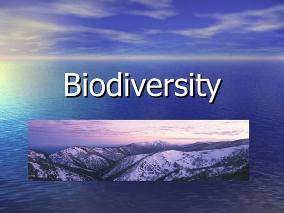 Biodiversity | PPTX | Biological Sciences | Science