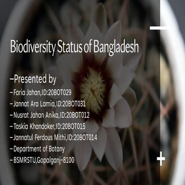 Biodiversity Status in Bangladesh and Conservation.pdf