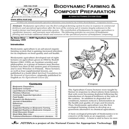 Biodynamic Farming & Compost Preparation | PDF