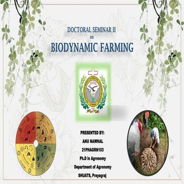 Biodynamic farming: Working with the energies to create and maintain ...