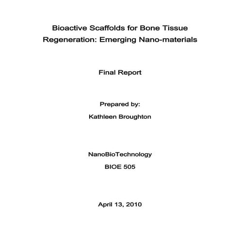 Bioactive Nanoparticle Materials for Bone Tissue Regeneration | PDF ...