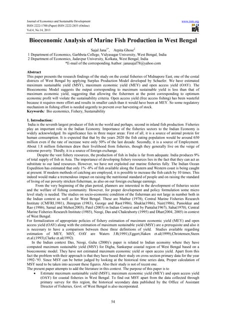 Surplus Production Model.pptx | Agriculture | Industries