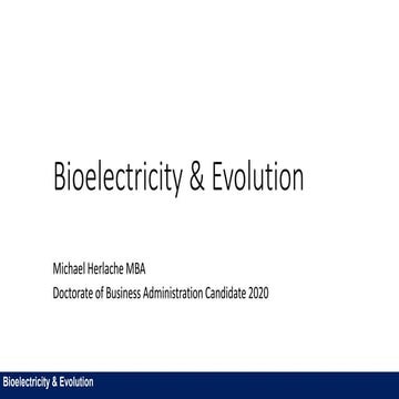 Bioelectricity & Evolution | PPT