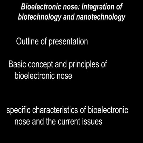 Electronic Nose(e-Nose) | PPTX