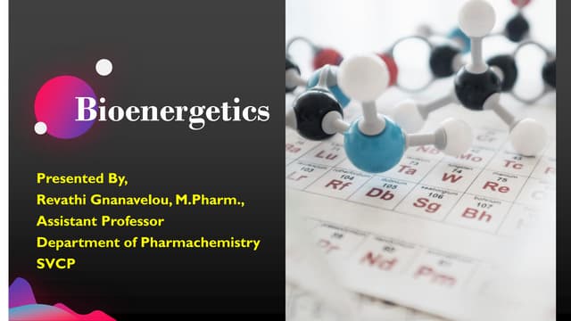 Bioenergetics | PPTX