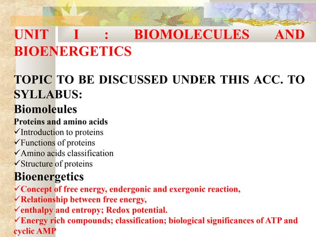 Bioenergetics | PPTX