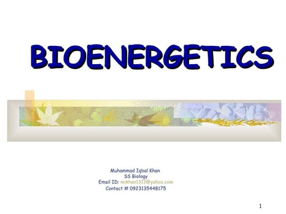 ATP- The universal energy currency of cell | PPT