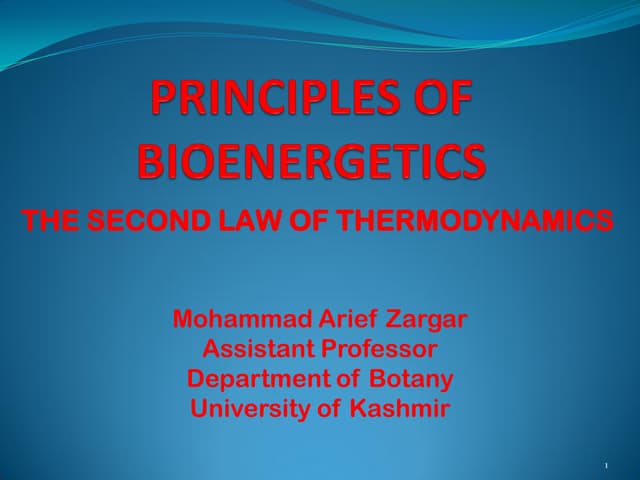 Bioenergetics | PPTX