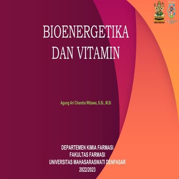 Bioenergitika | PPTX