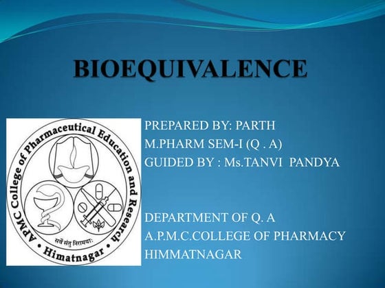 Bioequivalence studies | PPT