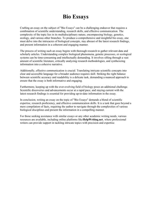 Biodiversity Essay Writing.pdf | Biological Sciences | Science