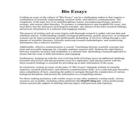 Bio Essays. Bio Essay 8. 020 Biography Essay Gre Analytical Writing ...