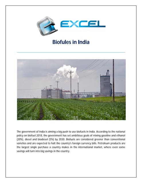 Fuel Ethanol Plant- Excel Engineers & Consultants | PPTX