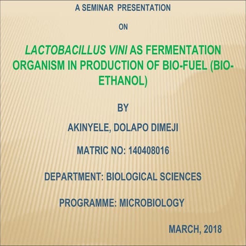 Bioethanol production | PPT