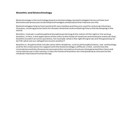 Ethical issues in biotechnology | PPTX