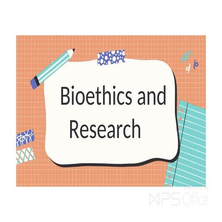 Research Methodology_UNIT_V_Declaration of Helsinki M. Pharm (IIIrd Sem ...