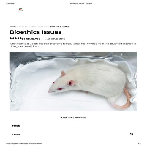 Bioethics Issues - Edukite | PDF