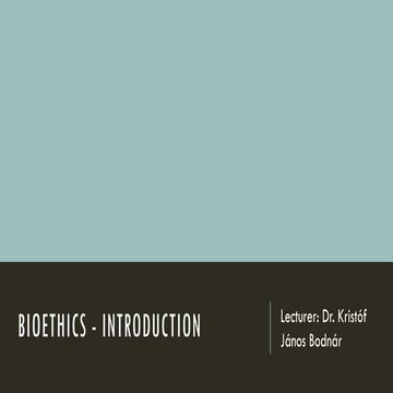 Comprehensive Introduction to Bioethics: Ethics, Values, and Health ...