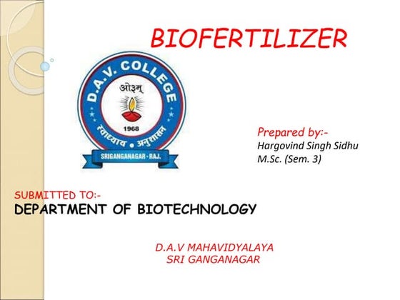 Production of Biofertilizers | PPT