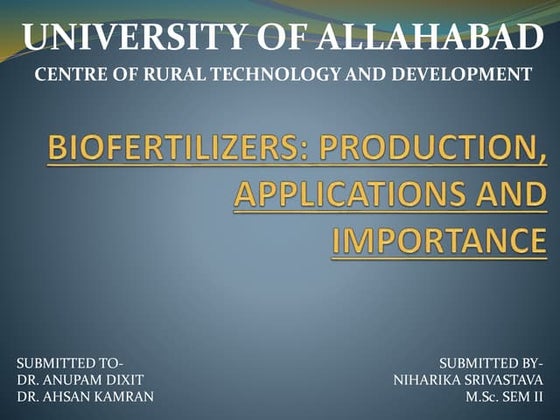 Production of Biofertilizers | PPT