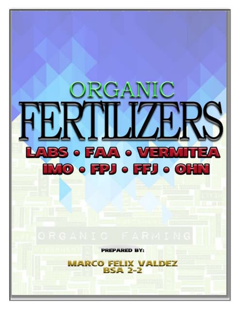 Organic Fertilizer 3 | Fermented Plant Juice (FPJ) | PDF