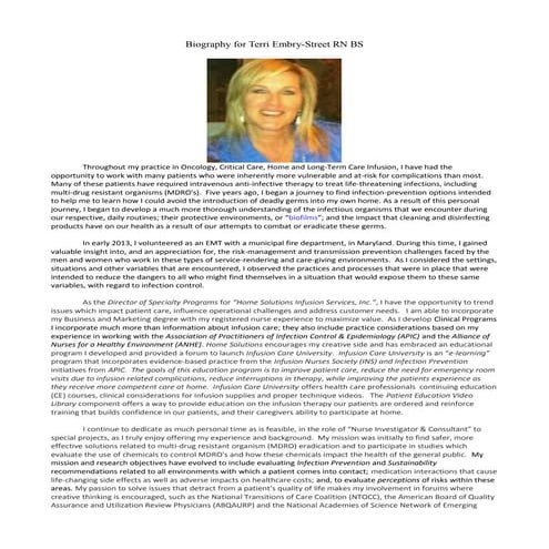 Terri Embry-Street RN BS Biography | DOC