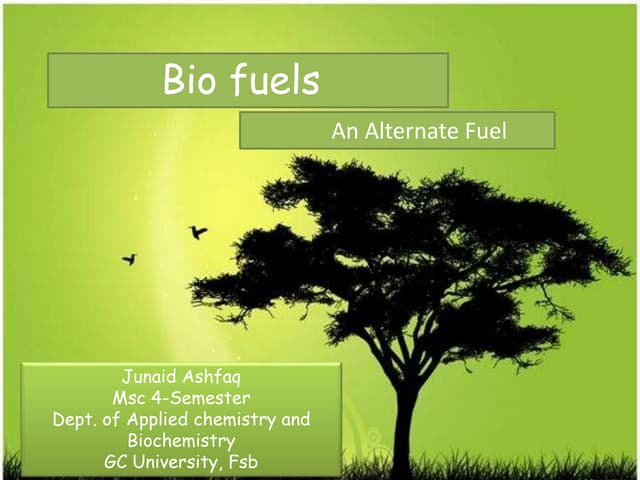 Biofuels | PPT | Agriculture | Industries