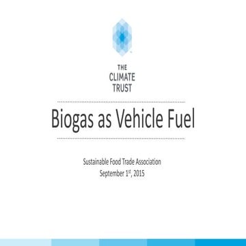 Biogas as Vehicle Fuel | PPTX