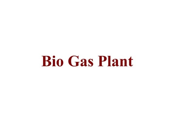 Biogas presentation ppt | PPT | Chemistry | Science