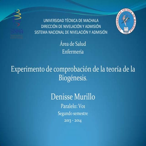 Experimento de la Biogénesis. | PPTX