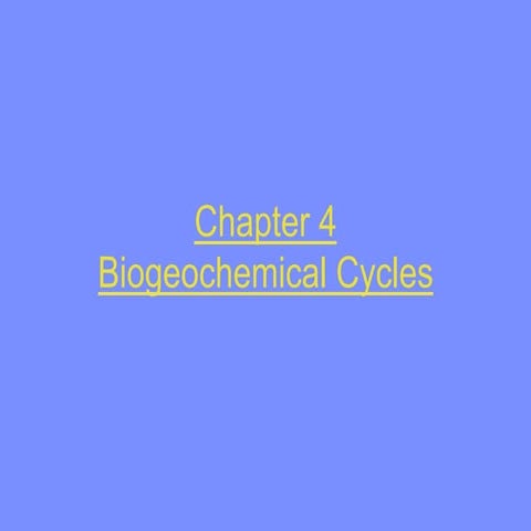 Biogeochemical cycle in environmental science | PDF