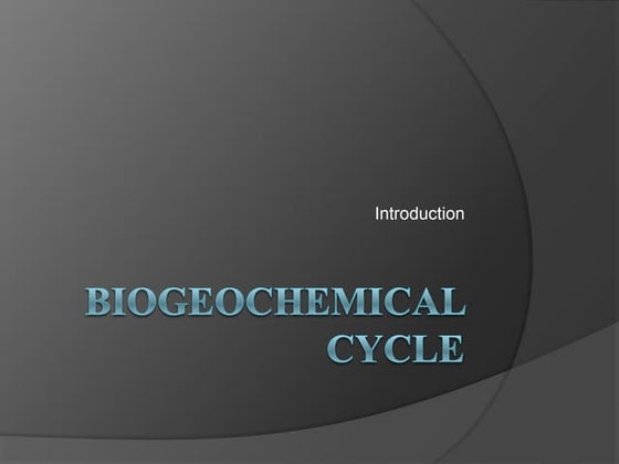 biogeochemical cycles | PPTX