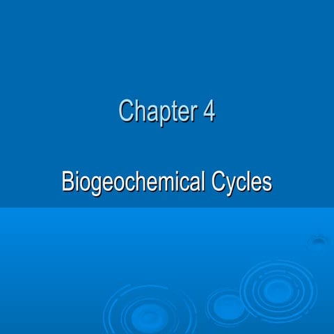 Biogeochemical cycles | PPT