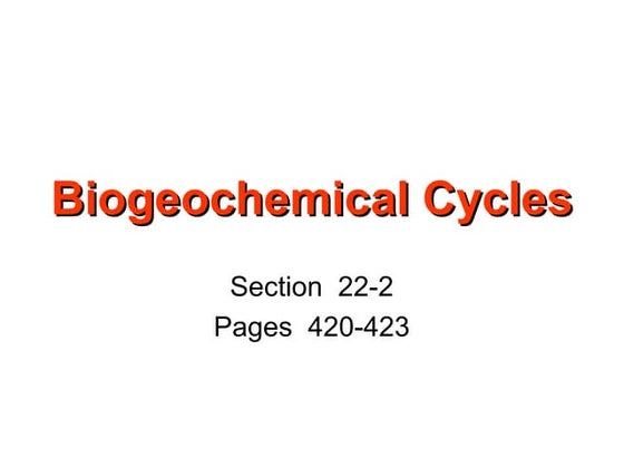 Chemistry of-the-atmosphere-4-biogeochemical-cycles | PPT