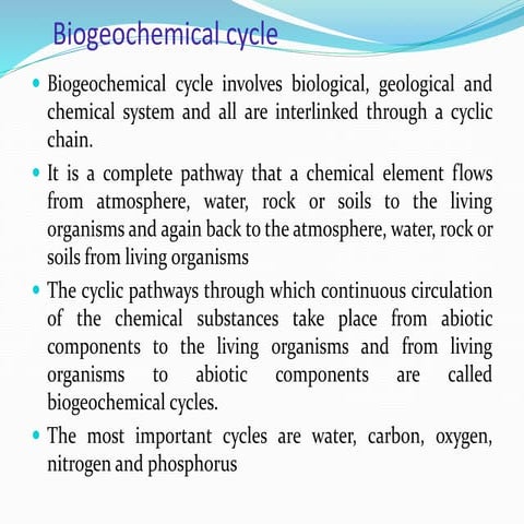 Biogeochemical Cycling | PPTX