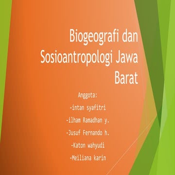 Biogeografi dan sosioantropologi jawa barat | PPTX