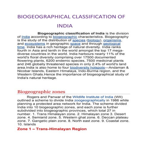BIOGEOGRAPHICAL CLASSIFICATION OF INDIA.docx