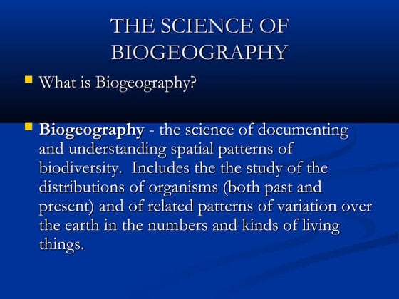 Biogeography | PPT