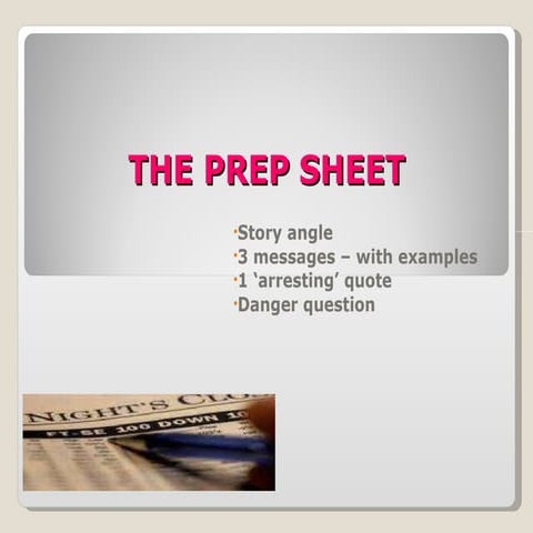 Media training 101 | PPT