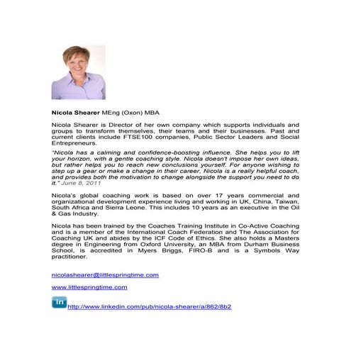 Coach Biography | PDF