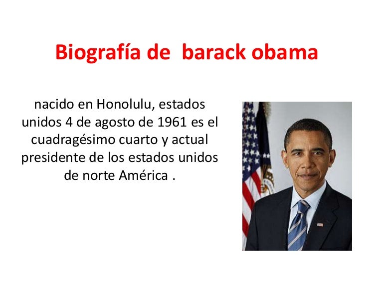 Biografía de barack obama
